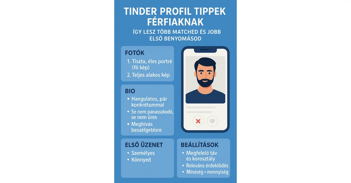 Tinder profil tippek férfiaknak – fotók, bio, első üzenet